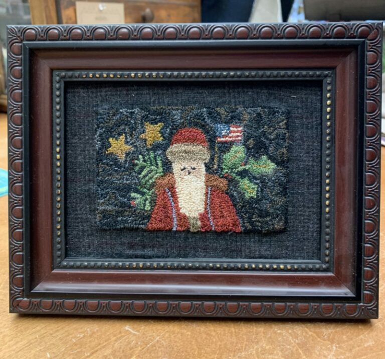 Santa Punch Needle Sample - The Woolen Needle