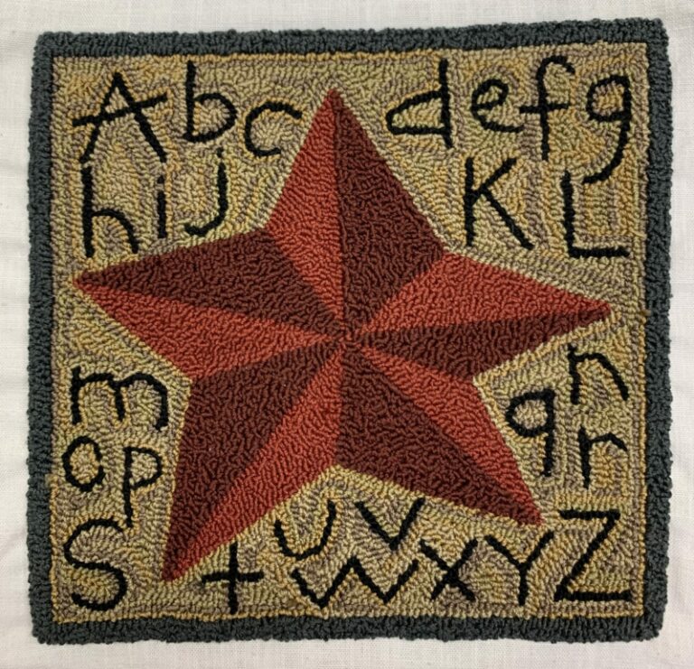 Star ABC Punch Needle Sample - The Woolen Needle