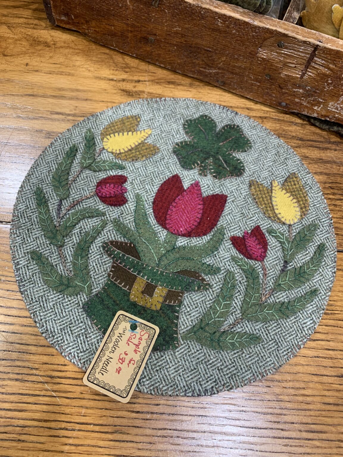 Round Mat Shop Sample by Maggie Bonanomi - Wall Hanging - The Woolen Needle