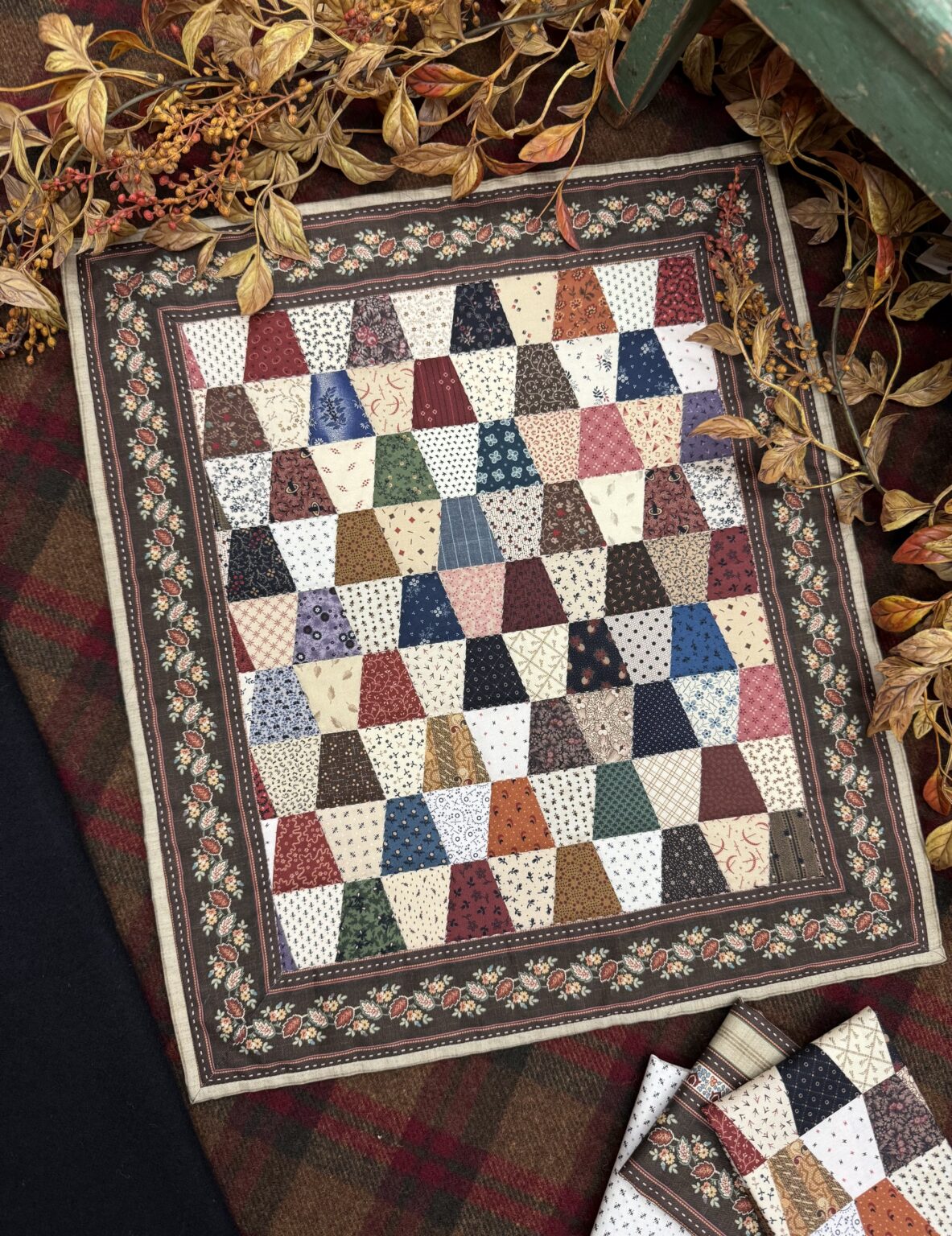 Cheddar and Coal Quilt Kit - The Woolen Needle